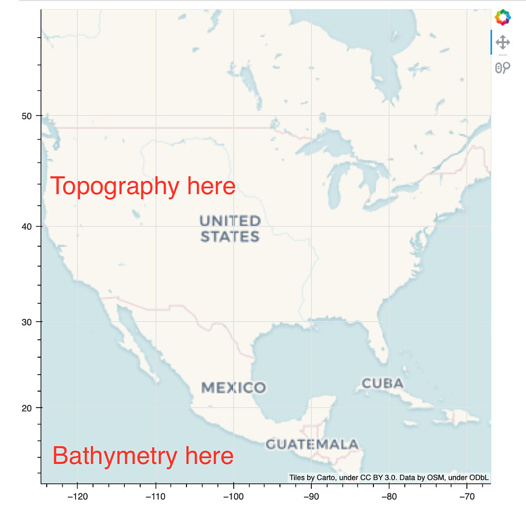 Plotting Topography And Bathymetry From Tile Source Community Support Bokeh Discourse